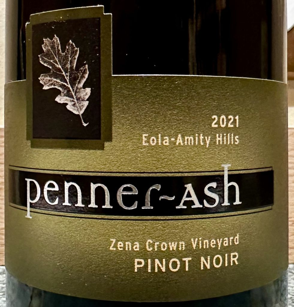 2021 Penner-Ash Pinot Noir Zena Crown Vineyard, USA, Oregon, Willamette ...