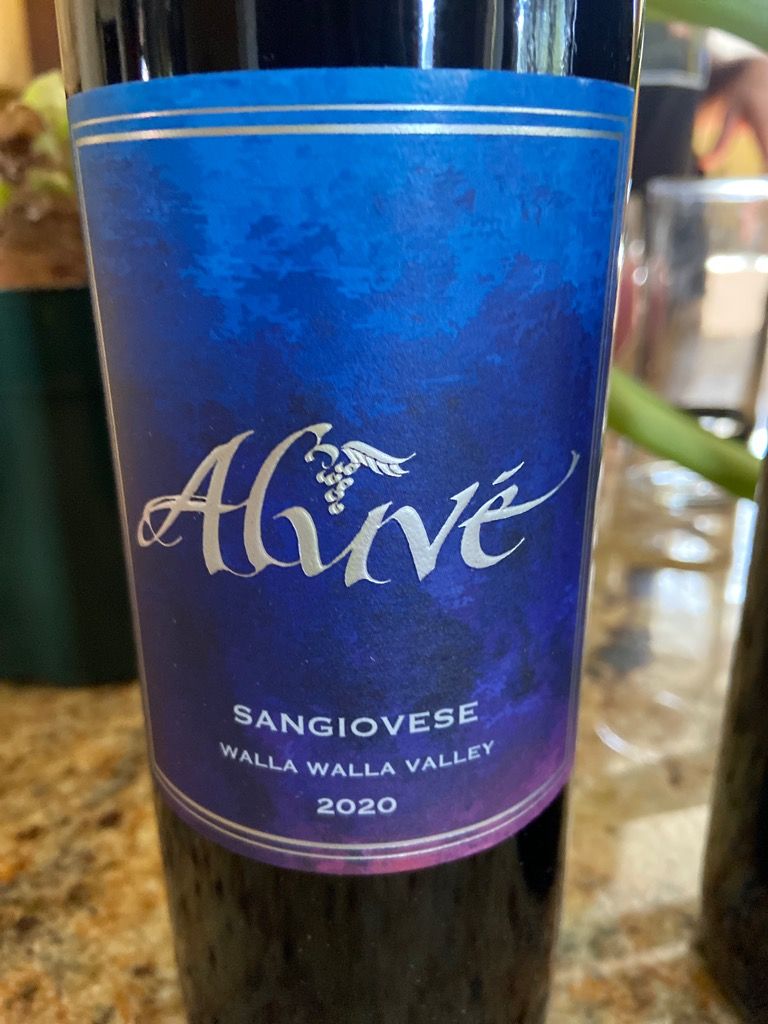 2020 Aluvé Sangiovese, USA, Washington, Columbia Valley, Walla Walla ...