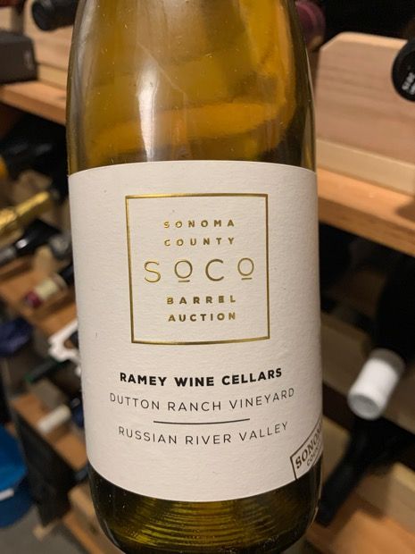 2015 Ramey Chardonnay SoCo Barrel Auction Lot #59 Dutton Ranch, USA ...