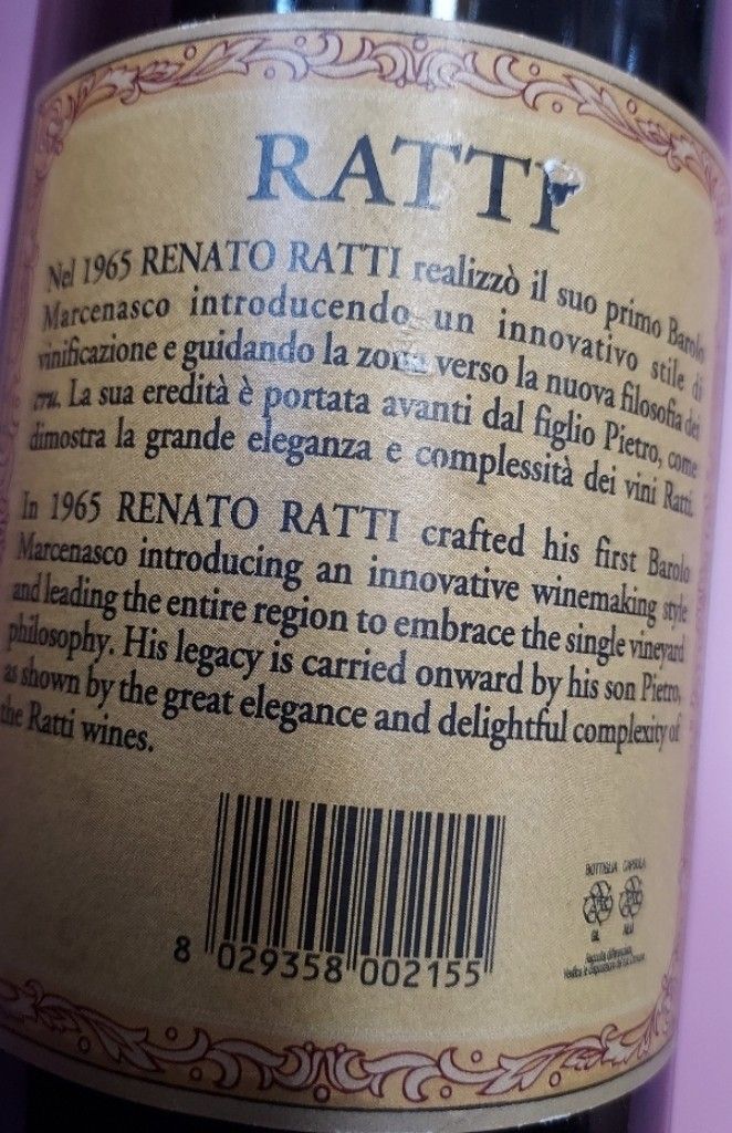 2019 Renato Ratti Barolo, Italy, Piedmont, Langhe, Barolo - CellarTracker