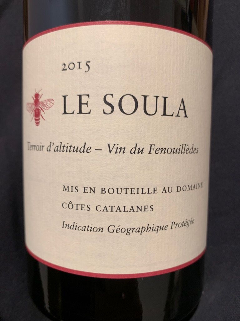 2015 Domaine Le Soula Terroir d'Altitude Rouge, France, Languedoc ...