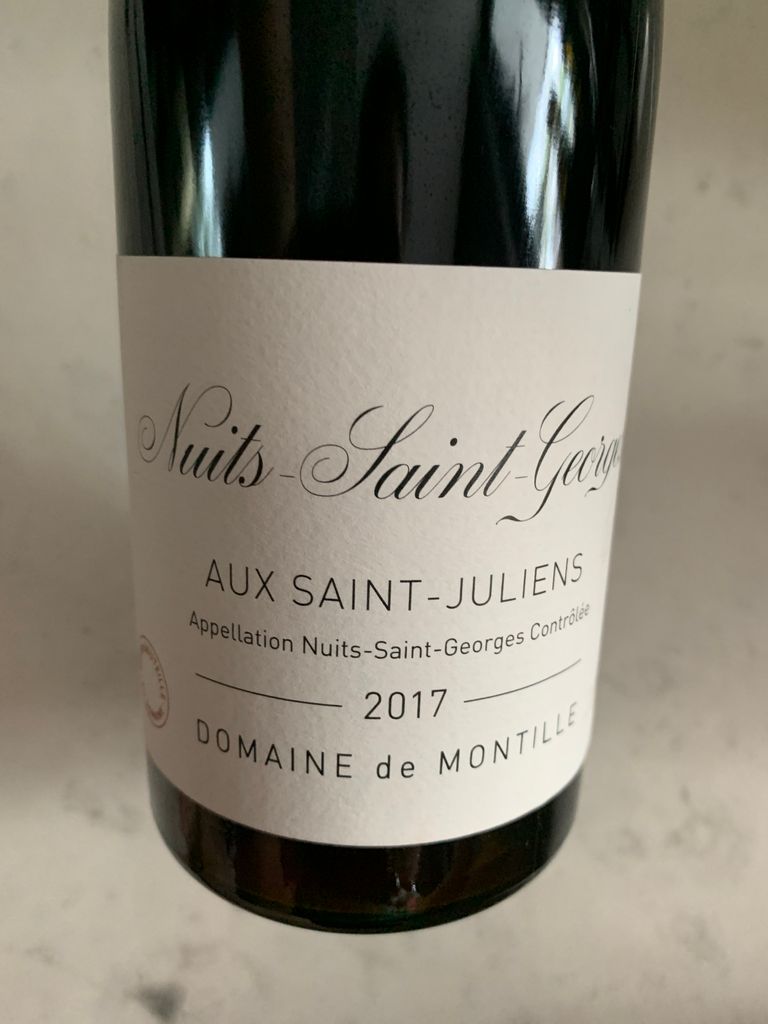 2017 Domaine de Montille Nuits St. Georges Aux Saints-Juliens, France ...