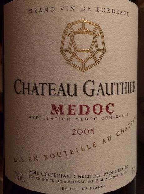 2009 Château Gauthier, France, Bordeaux, Médoc - CellarTracker