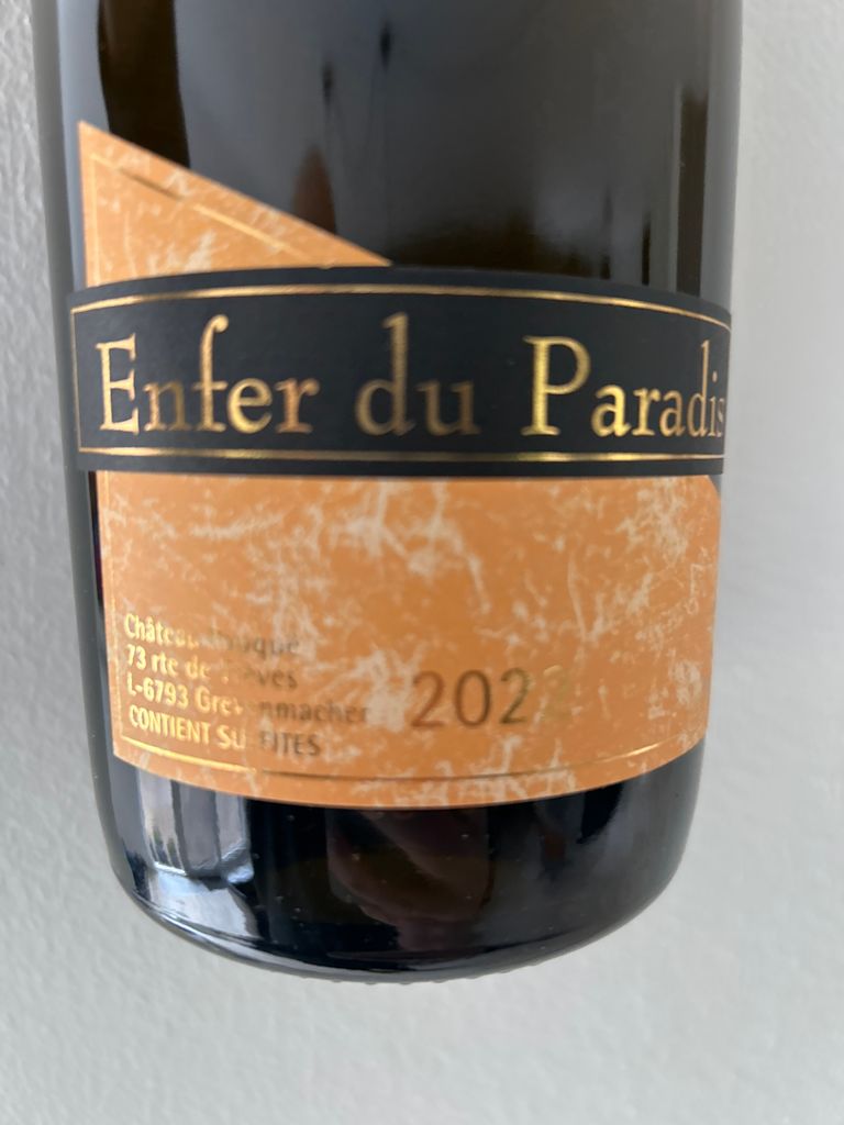 2022 Caves Albert Duhr (Château Pauqué) Auxerrois Enfer du Paradis ...