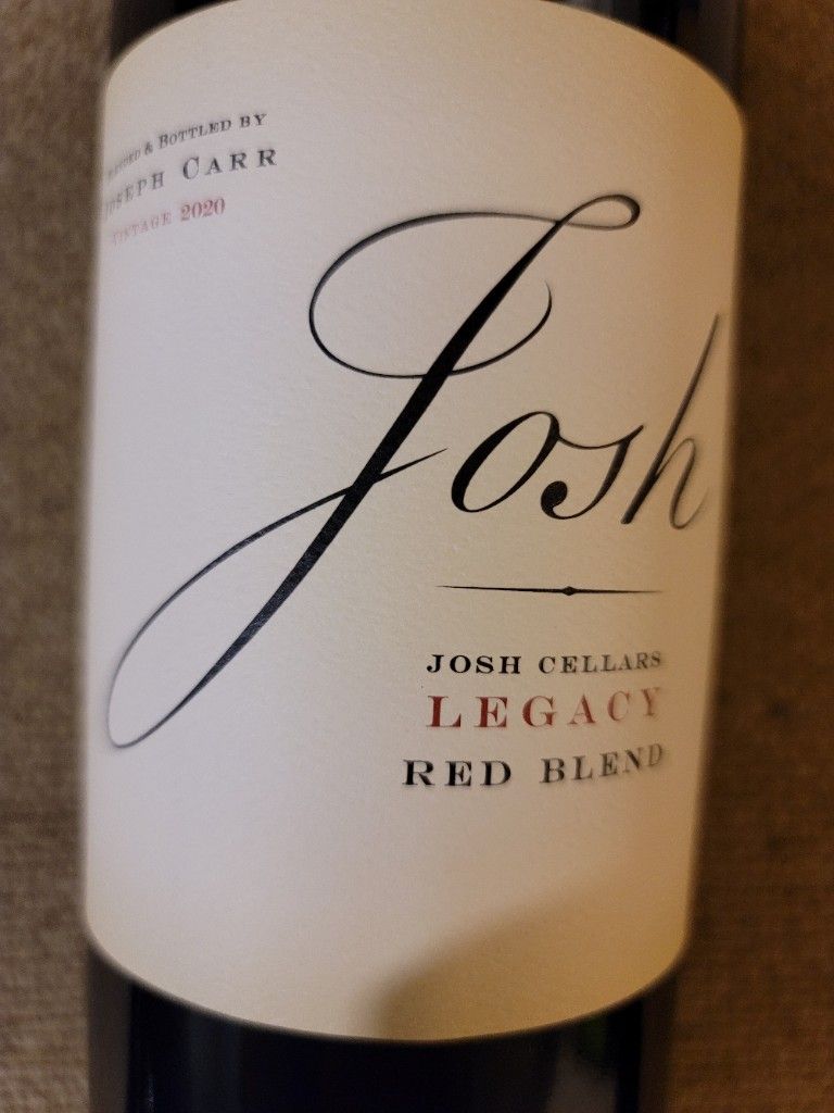 2020 Josh Cellars Legacy, USA, California - CellarTracker