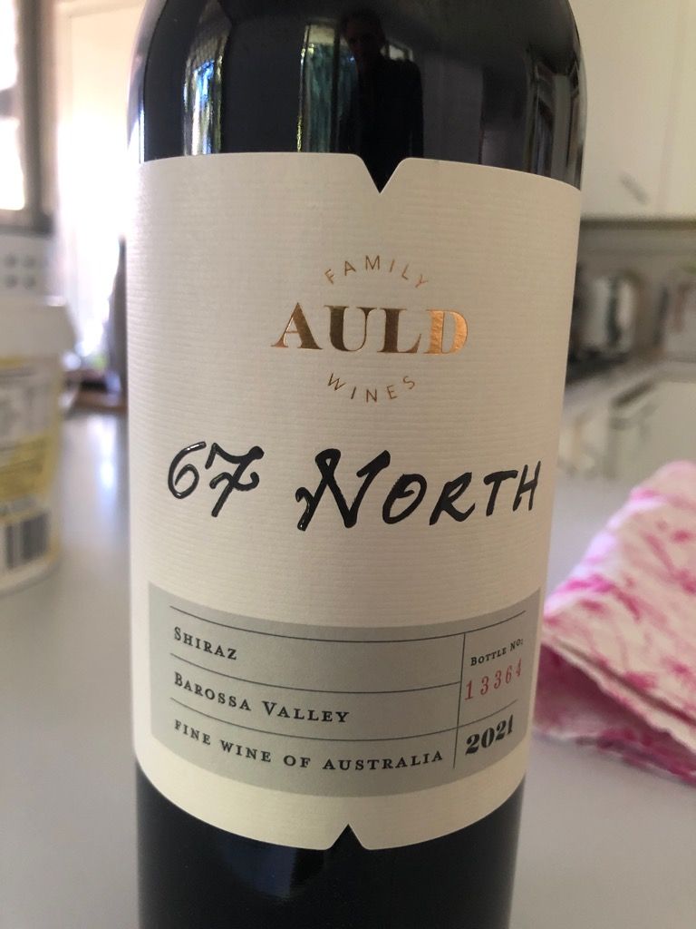 2021 Auld Family Wines Shiraz 67 North, Australia, South Australia ...
