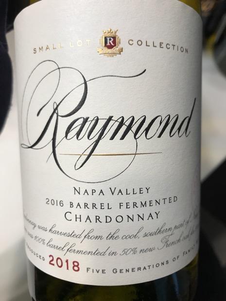 2018 Raymond Vineyard & Cellar Chardonnay Barrel Fermented Small Lot ...