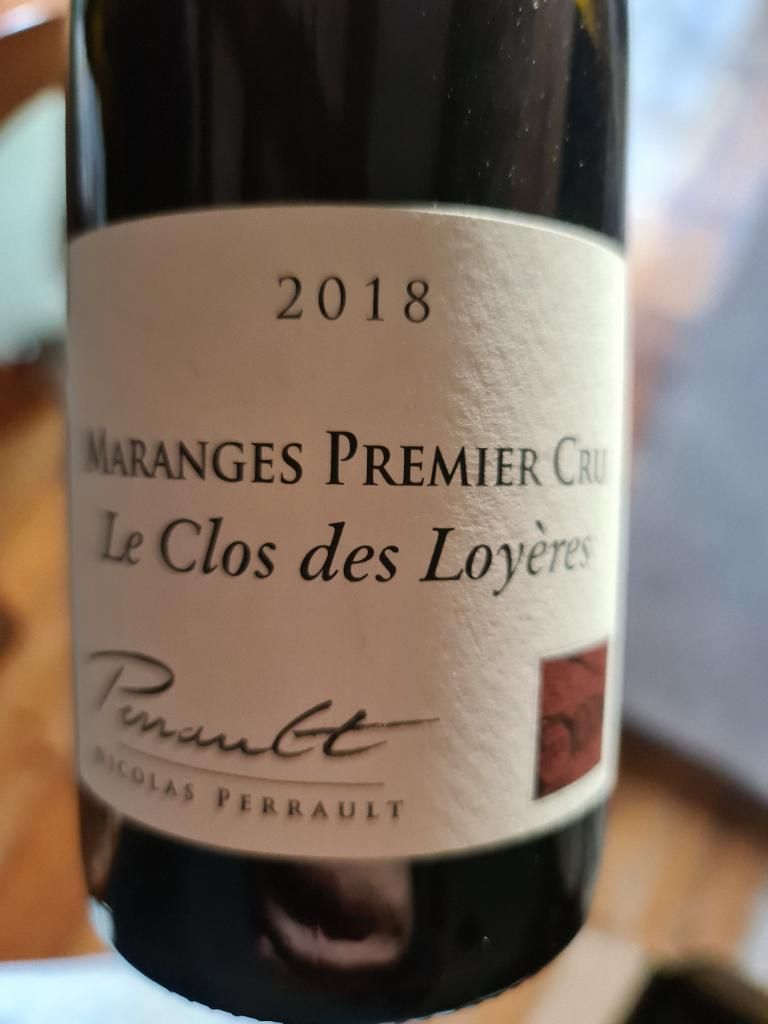 2018 Nicolas Perrault Maranges 1er Cru Le Clos des Loyères, France ...