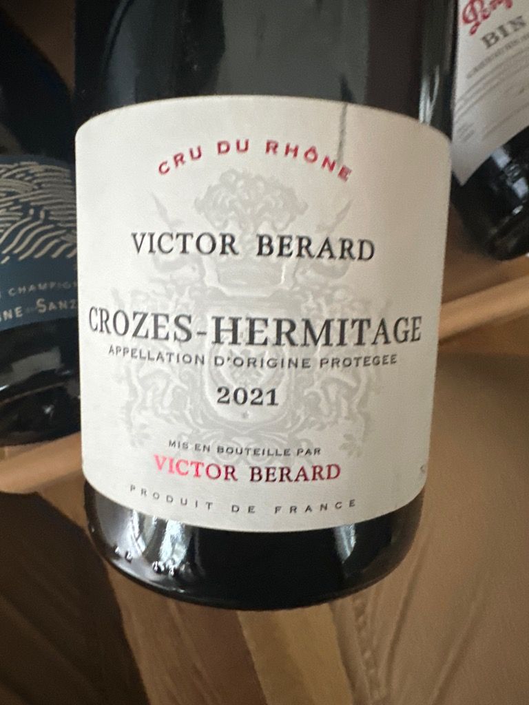 2021 Victor Berard Crozes-Hermitage, France, Rhône, Northern Rhône ...