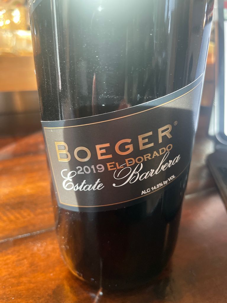2019 Boeger Winery Barbera Estate, USA, California, Sierra Foothills ...