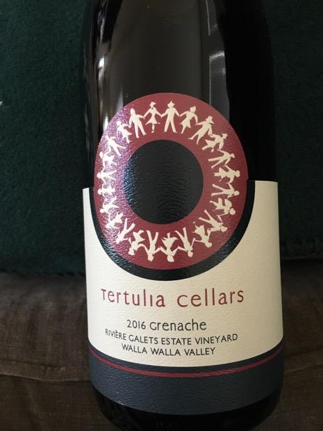2016 Tertulia Cellars Grenache Riviere Galets Estate Vineyard, USA ...