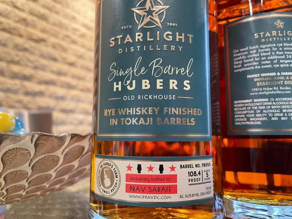 NV Starlight Distillery Single Barrel Rye Whiskey 5yr Tokaji Finish ...
