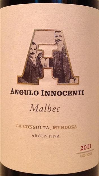 2011 Angulo Innocenti Malbec, Argentina, Mendoza, Valle de Uco, La ...