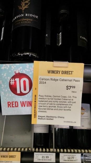 2014 Carson Ridge Cabernet Sauvignon, USA, California, Central Coast ...