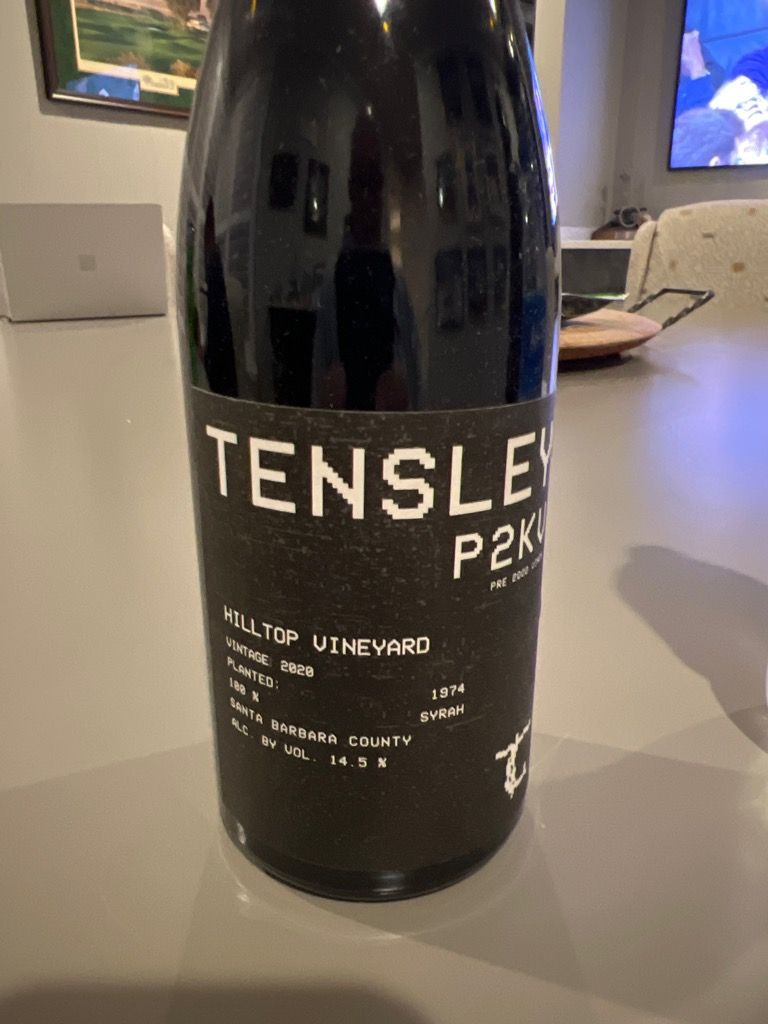 2020 Tensley Syrah P2KV Hilltop, USA, California, Central Coast, Santa ...