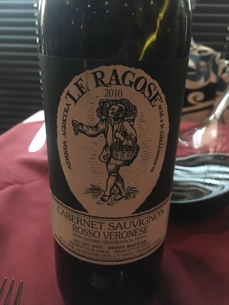 2012 Le Ragose Cabernet Sauvignon Veronese IGT, Italy, Veneto, Veronese ...