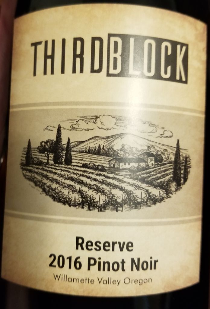 2016 Third Block Pinot Noir Reserve, USA, Oregon, Willamette Valley ...