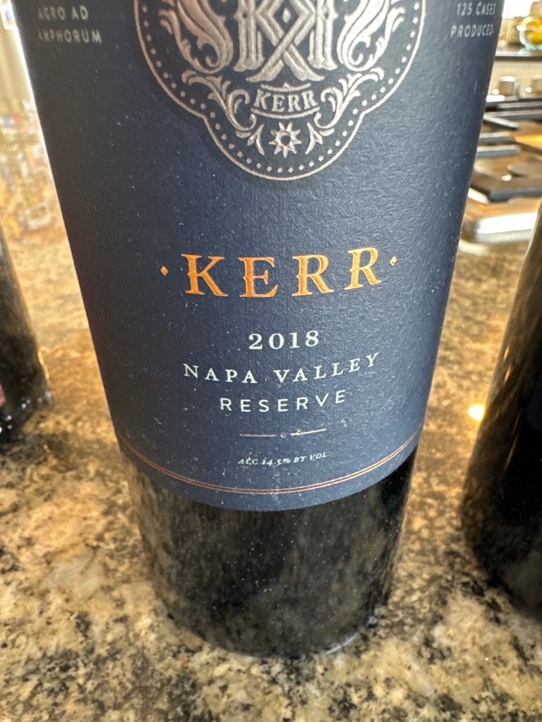 2018 Kerr Cellars Cabernet Sauvignon Reserve, USA, California, Napa ...