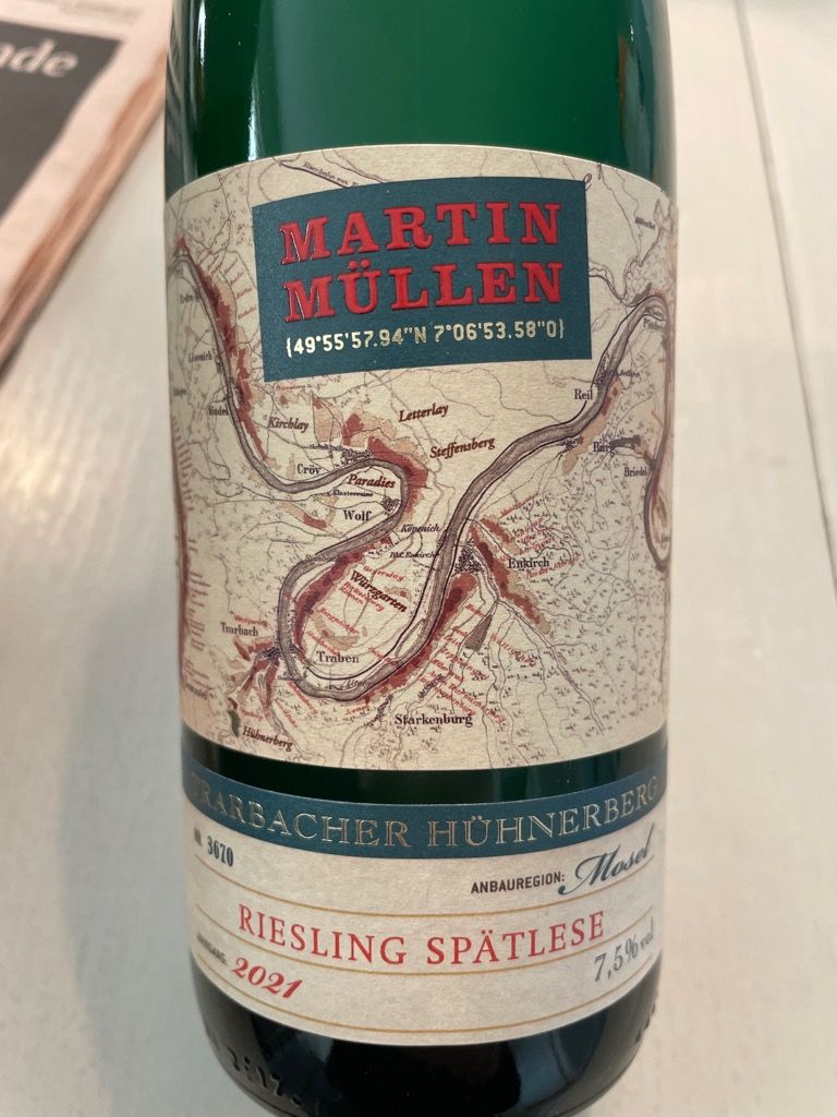 2021 Martin Müllen Trarbacher Hühnerberg Riesling Spätlese feinherb ...