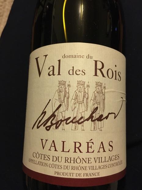 2016 Domaine du Val des Rois Côtes du Rhône Villages Valréas, France ...