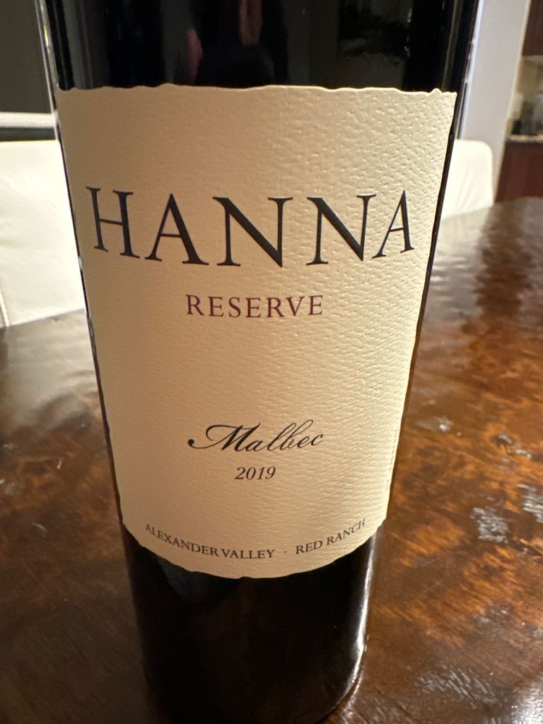 2018 Hanna Malbec Reserve Red Ranch, USA, California, Sonoma County ...