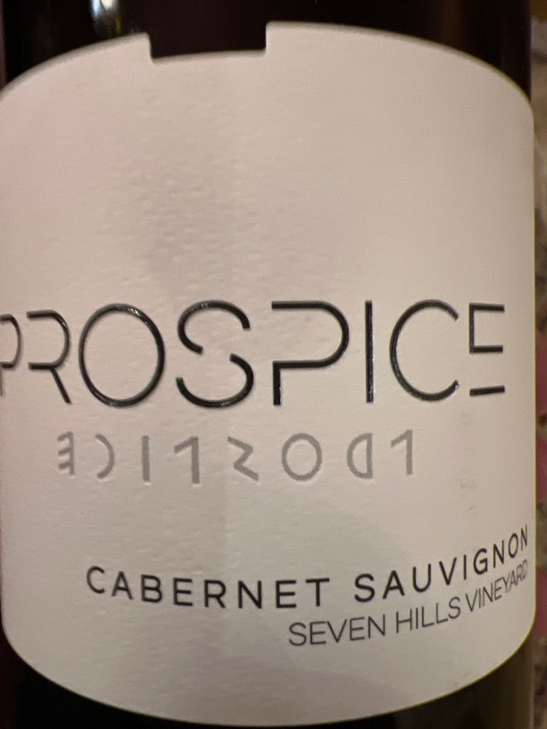 2019 Prospice Cabernet Sauvignon Seven Hills Vineyard, USA, Washington, Columbia Valley, Walla ...