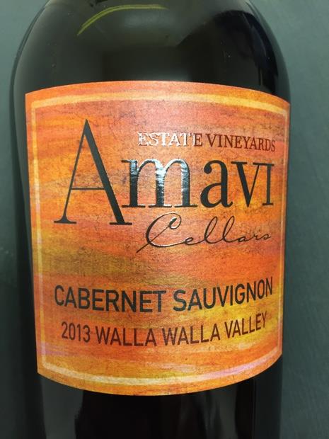 2013 Amavi Cellars Cabernet Sauvignon, USA, Washington, Columbia Valley ...