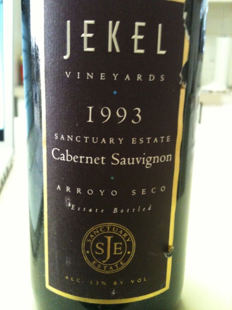 1999 Jekel Vineyards Cabernet Sauvignon Sanctuary Estate, USA ...