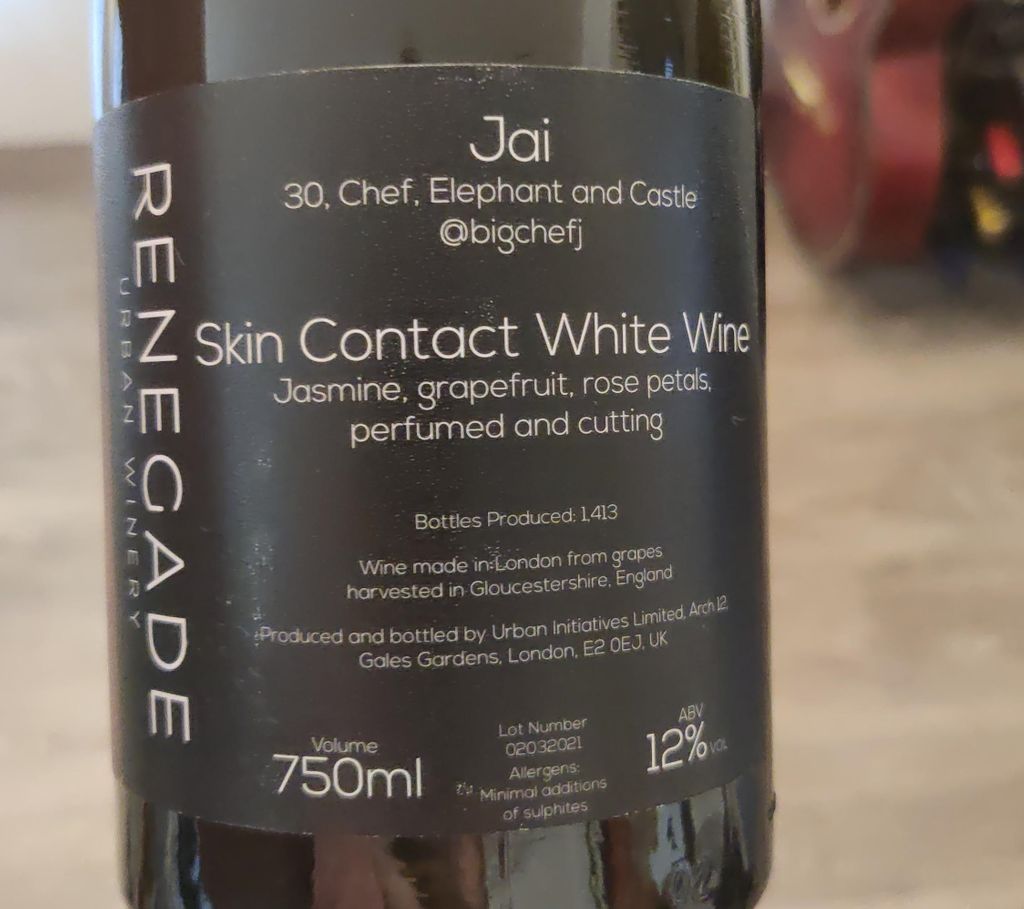 2020 Renegade Urban Winery Jai, United Kingdom, England ...