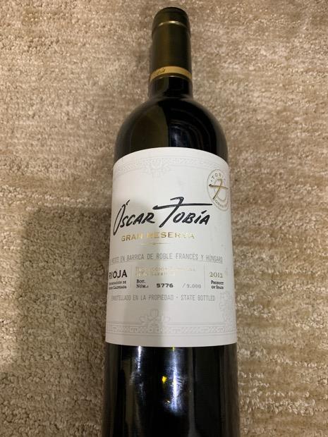 2015 Bodegas Tobia Rioja Óscar Tobía Gran Reserva, Spain, La Rioja ...