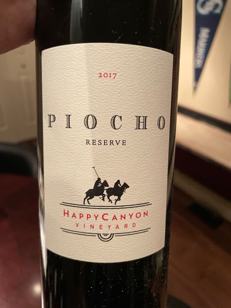 2018 Happy Canyon Vineyard Piocho Reserve, USA, California, Central ...