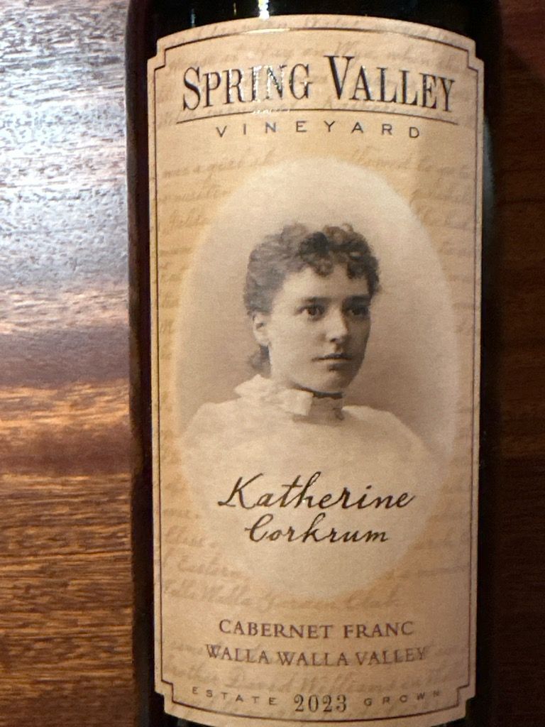 2023 Spring Valley Vineyard Cabernet Franc Katherine Corkrum, USA ...