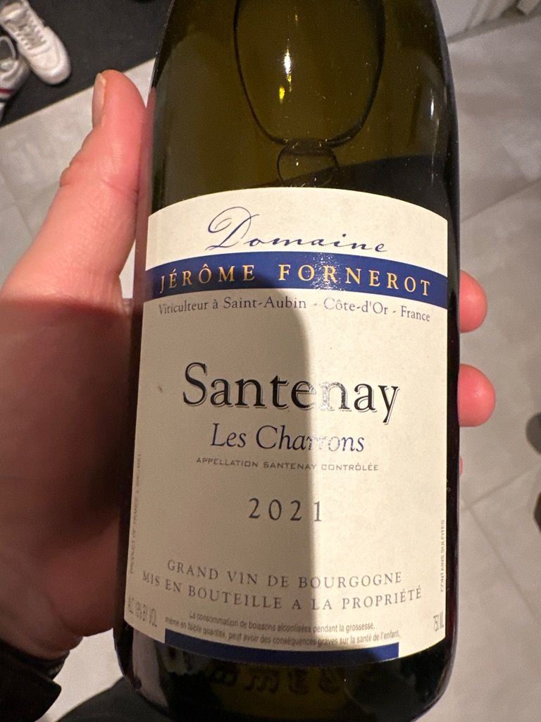 2021 Jérome Fornerot Santenay Les Charrons Blanc, France, Burgundy, Côte de Beaune, Santenay ...