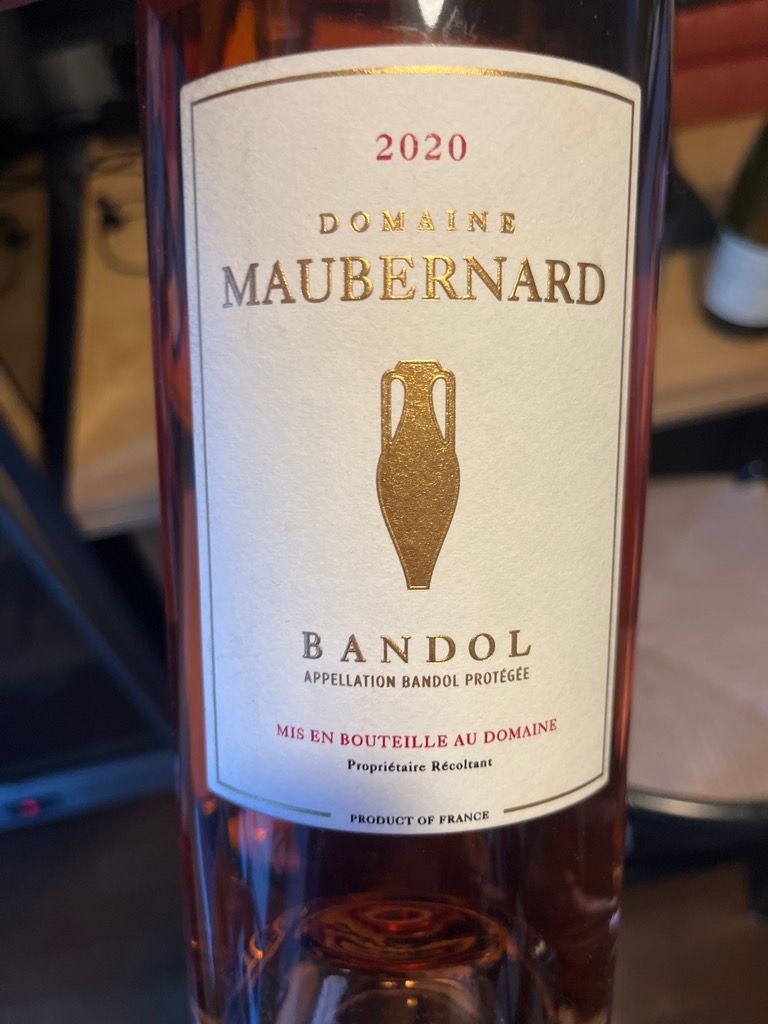 2021 Domaine de Maubernard Bandol Rosé, France, Provence, Bandol ...