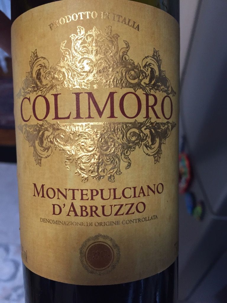 2017 Colimoro Montepulciano d'Abruzzo, Italy, Abruzzi, Montepulciano d ...