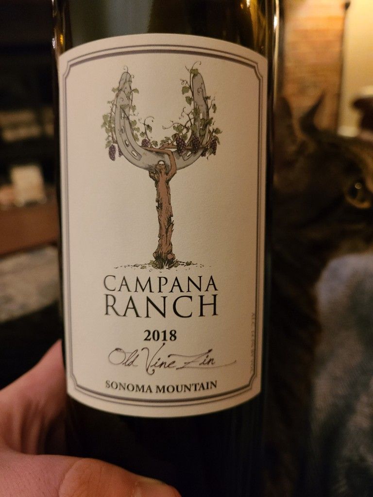 2018 Campana Ranch Zinfandel Old Vine Sonoma Mountain, USA, California ...