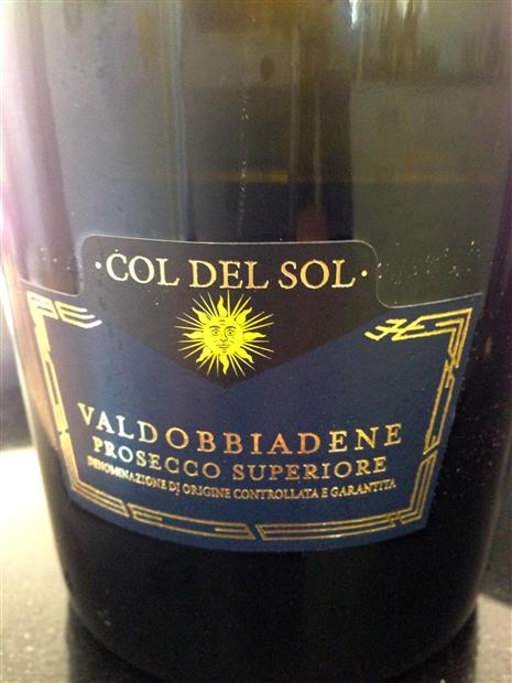 2012 Col del Sol Prosecco di Valdobbiadene Extra Dry, Italy, Veneto ...