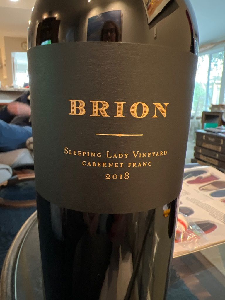 2018 Brion Cabernet Franc Sleeping Lady Vineyard, USA, California, Napa ...