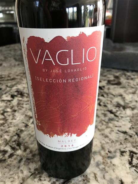 2016 Vaglio Malbec, Argentina - CellarTracker