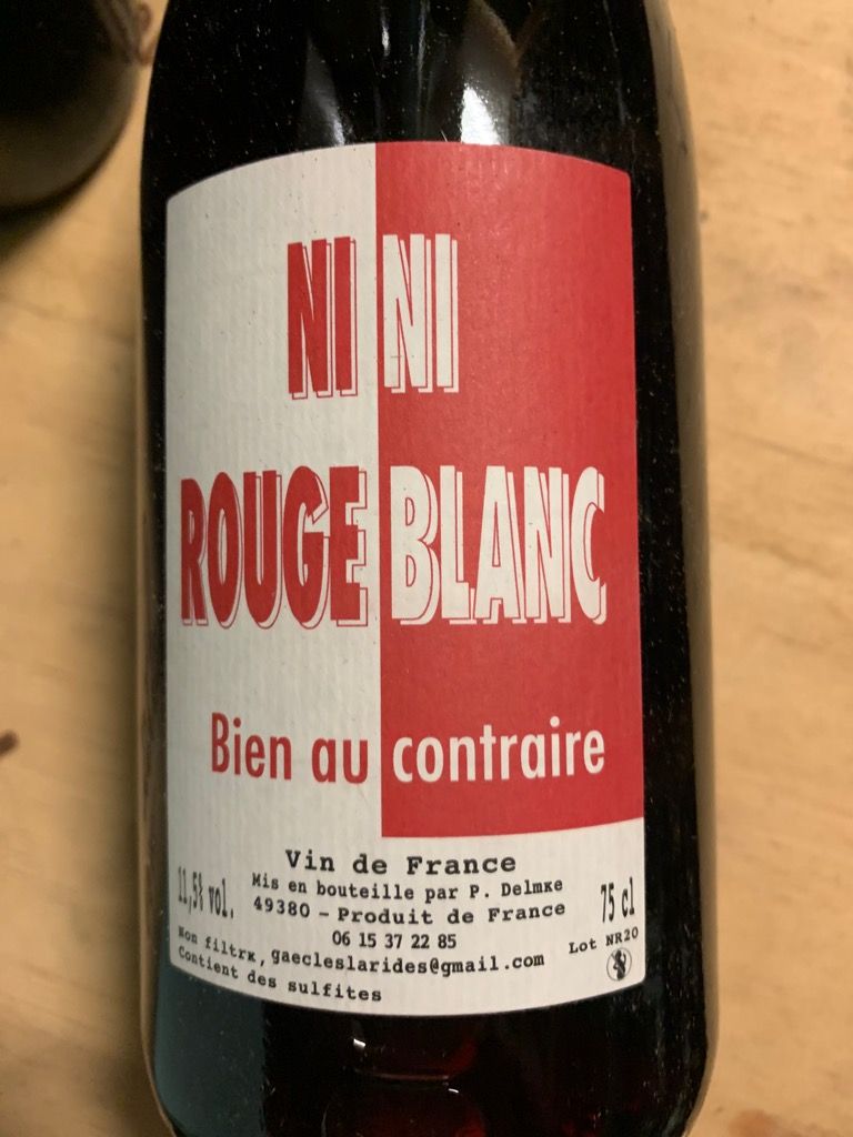 2020 Philippe Delmée Ni Rouge Ni Blanc, France, Vin de France ...