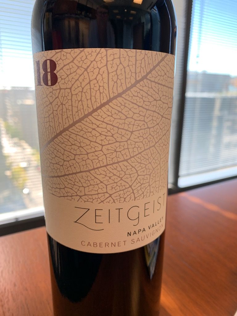 2018 Zeitgeist Cabernet Sauvignon, USA, California, Napa Valley ...