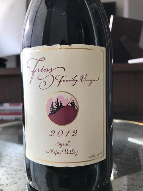 2012 Frias Family Vineyard Syrah, USA, California, Napa Valley ...