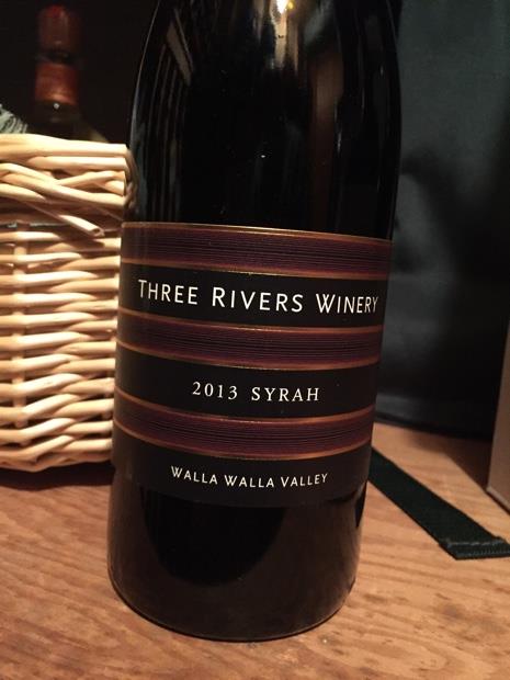 2013 Three Rivers Winery Syrah Columbia Valley, USA, Washington ...