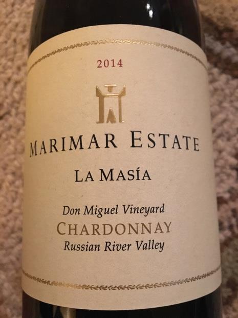 2014 Marimar Estate Chardonnay La Masia Don Miguel Vineyard, USA ...
