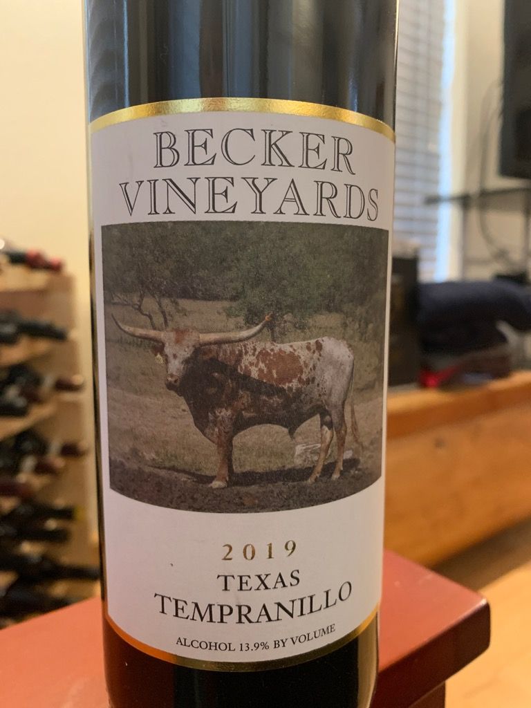 2021 Becker Vineyards Tempranillo, USA, Texas, Texas Hill Country ...