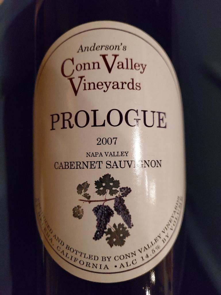 2007 Anderson's Conn Valley Vineyards Cabernet Sauvignon Prologue, USA ...