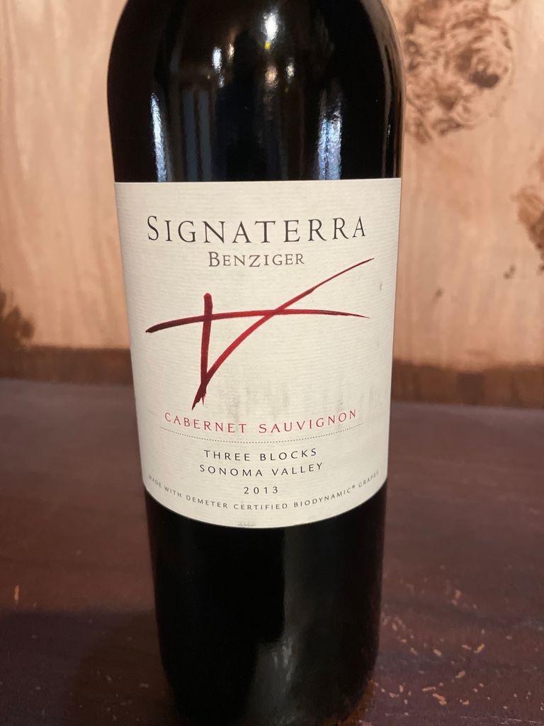 NV Benziger Family Winery Cabernet Sauvignon Signaterra Three Blocks ...