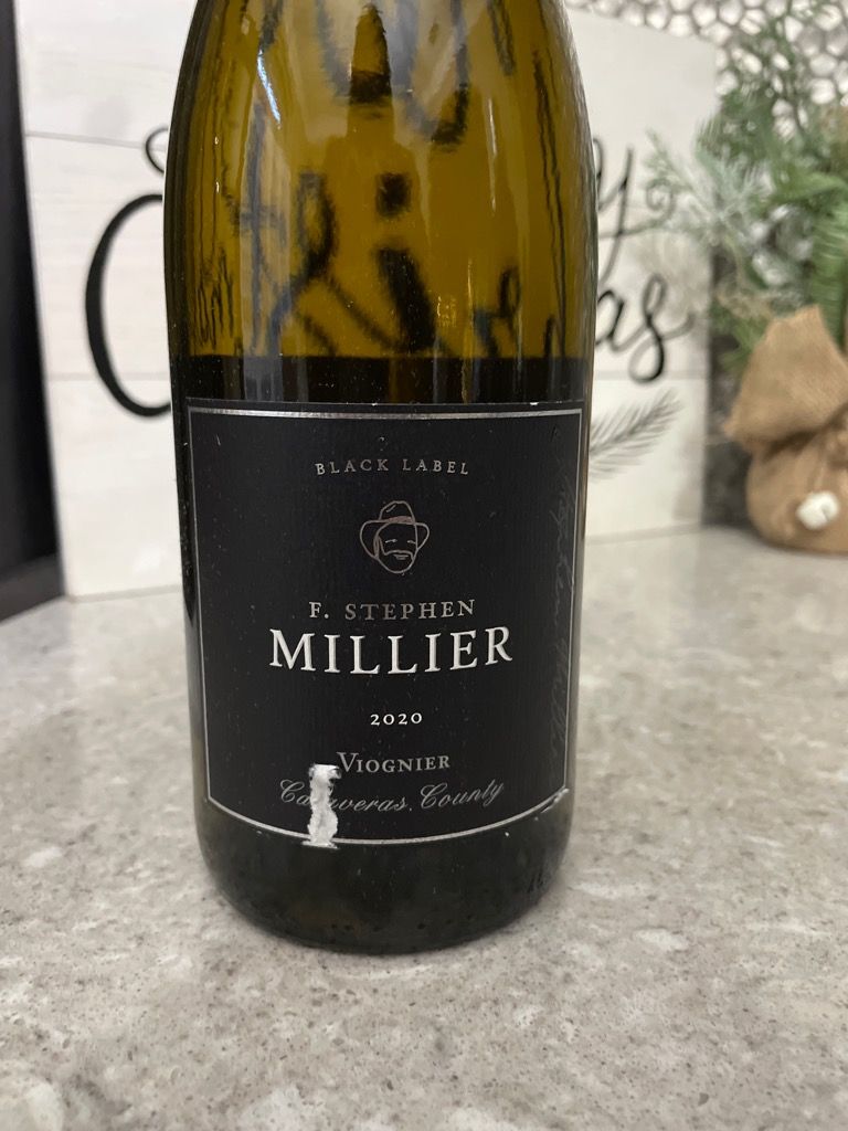 2020 F. Stephen Millier Viognier Black Label, USA, California ...