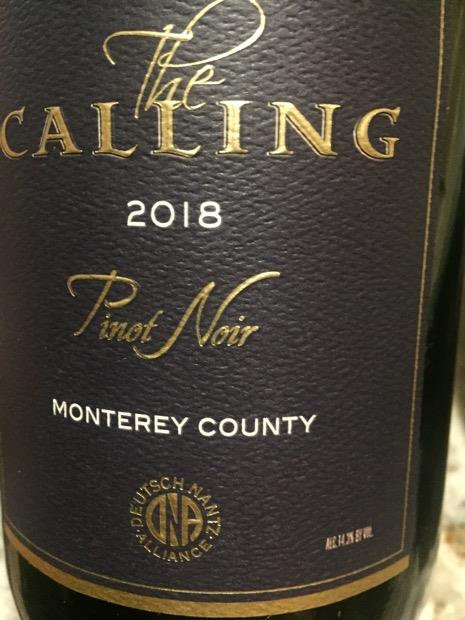 2018 The Calling Pinot Noir, USA, California, Central Coast, Monterey ...