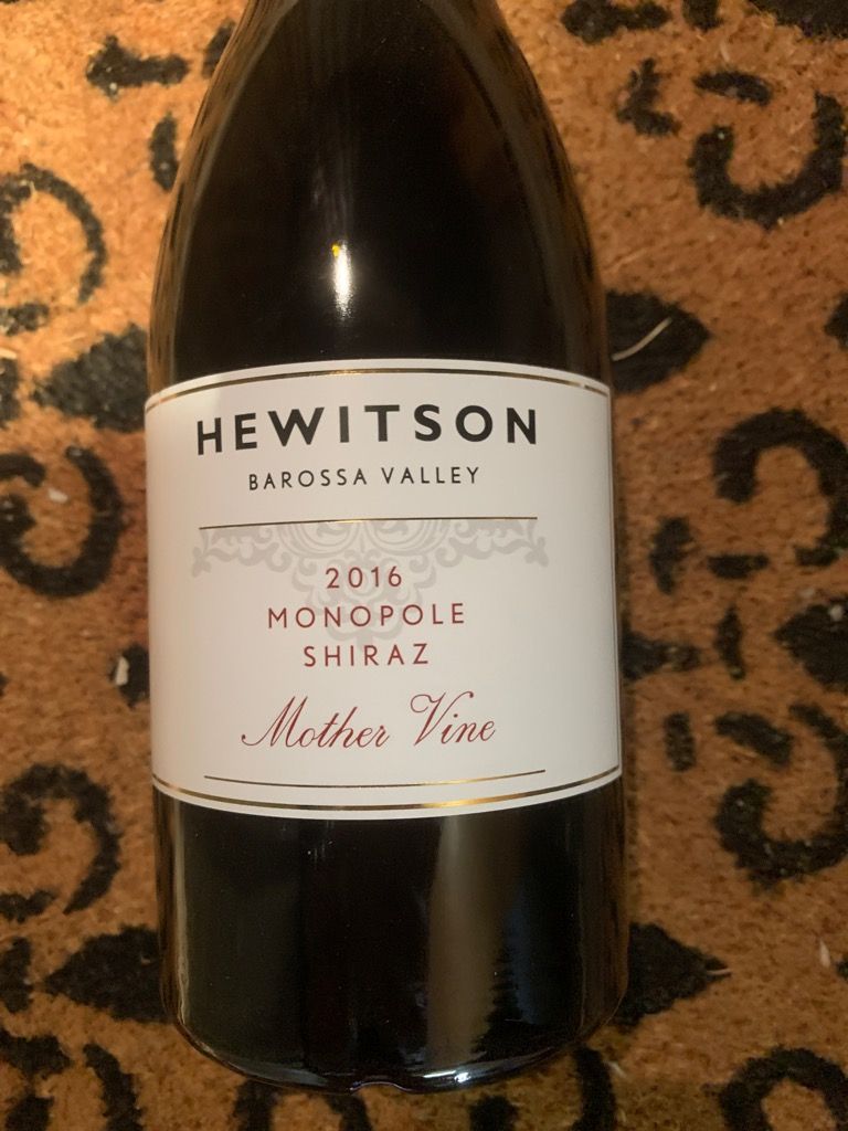 2016 Hewitson Shiraz Mother Vine Monopole, Australia, South Australia ...